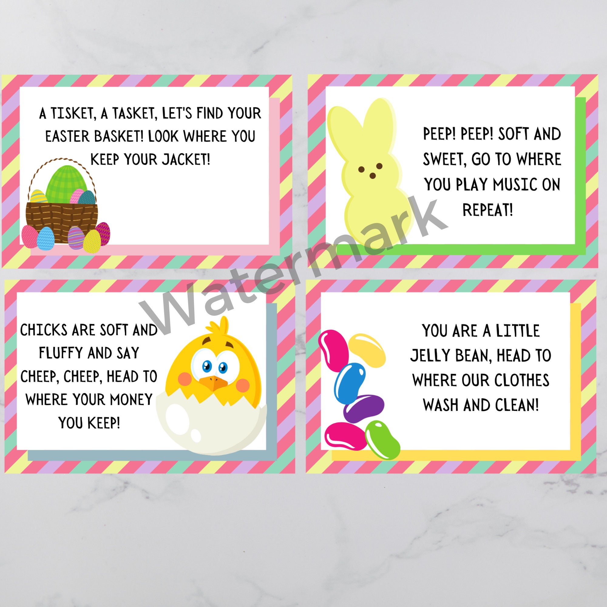 Easter Basket Scavenger Hunt Easter Treasure Hunt Free Bunny - Etsy