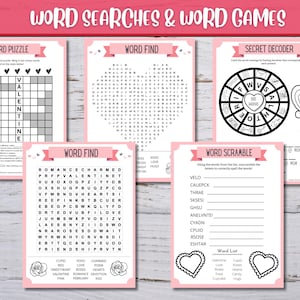 40 Printable Valentine's Day Kid's Activities, Valentine's Day Bundle ...