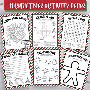 Christmas Activity Bundle, Bingo, I Spy, Mazes (printable) - Etsy