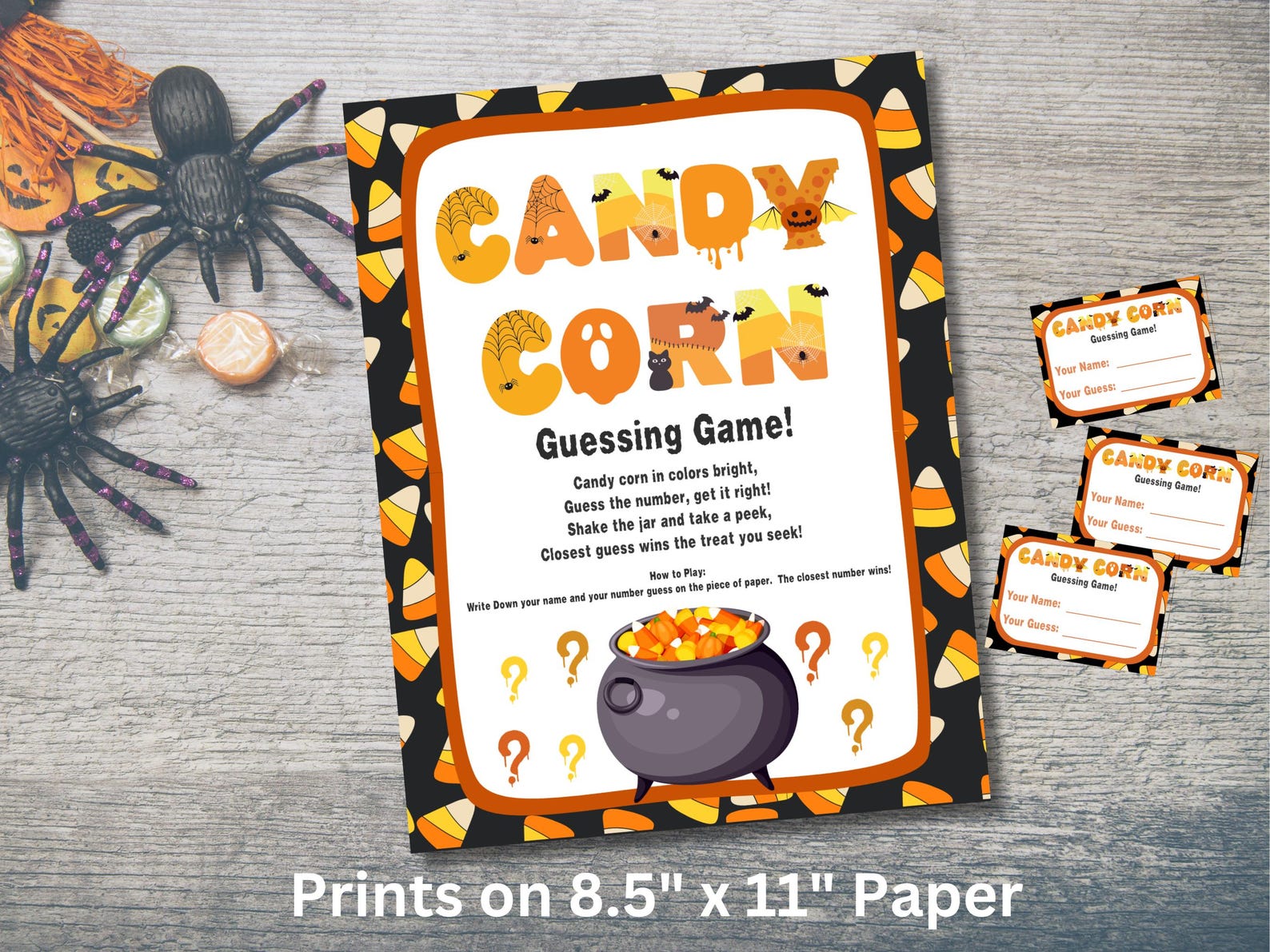 Candy Corn Guessing Game, Halloween Party Activity (printable PDF) - Etsy