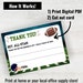 Football Thank You Card, Fill-in-the-blank Template (digital Print) - Etsy
