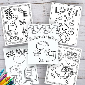 Preschool Valentine Activity Bundle, Mazes, Coloring Pages (digital ...