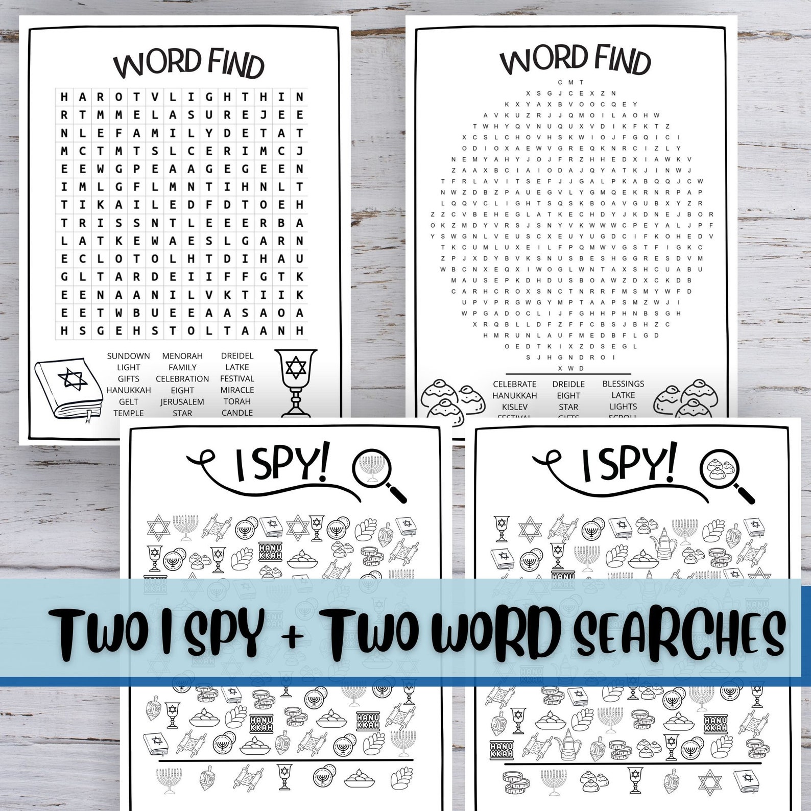 20 Printable Hanukkah Activities, Hanukkah Activity Bundle, Kid's ...