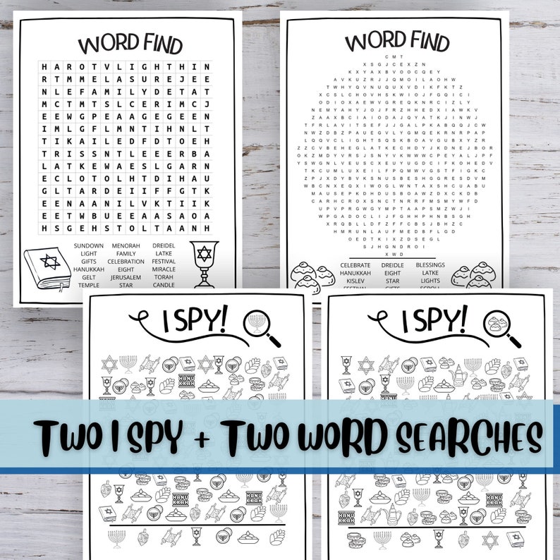 20 Printable Hanukkah Activities Hanukkah Activity Bundle - Etsy