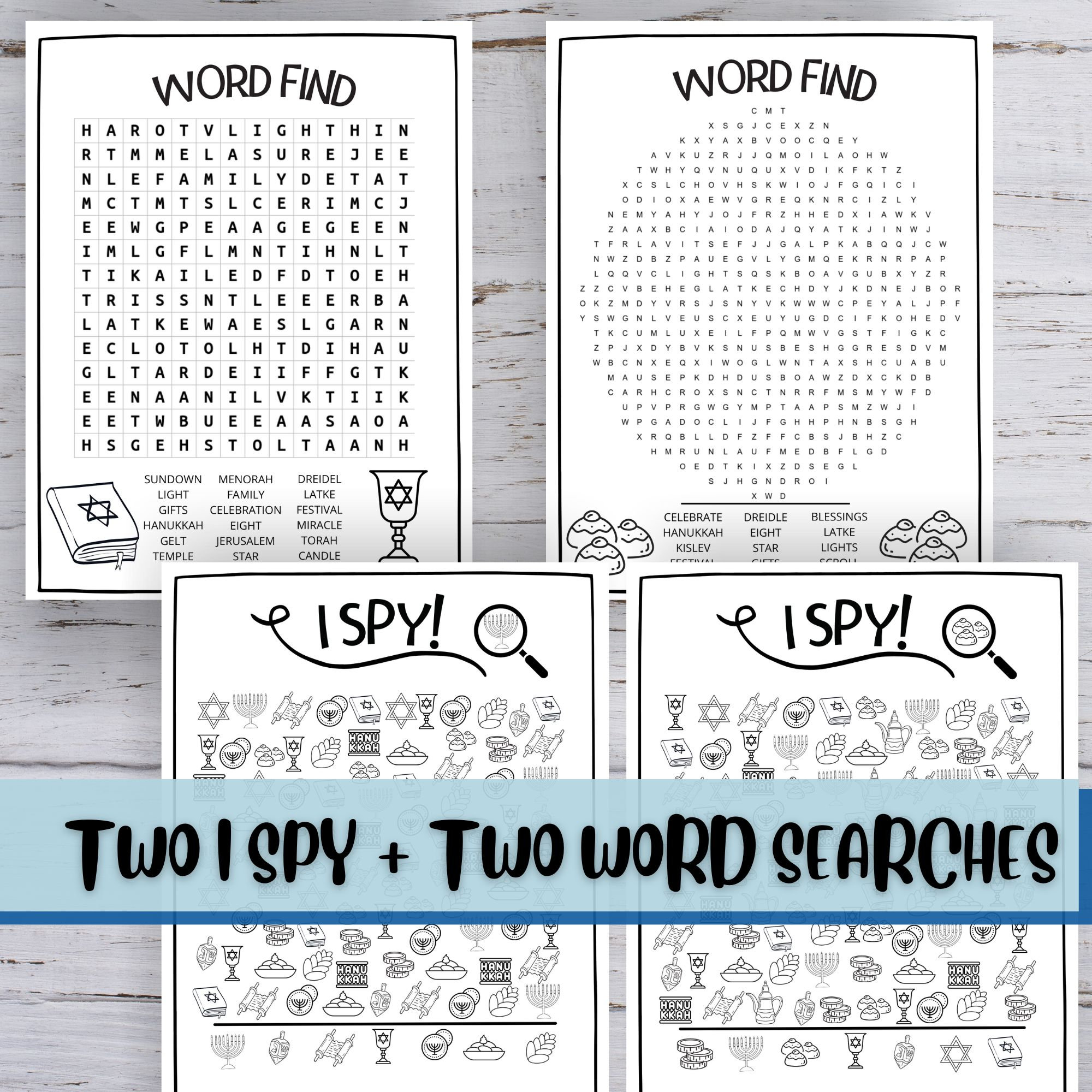 20 Printable Hanukkah Activities, Hanukkah Activity Bundle, Kid's ...