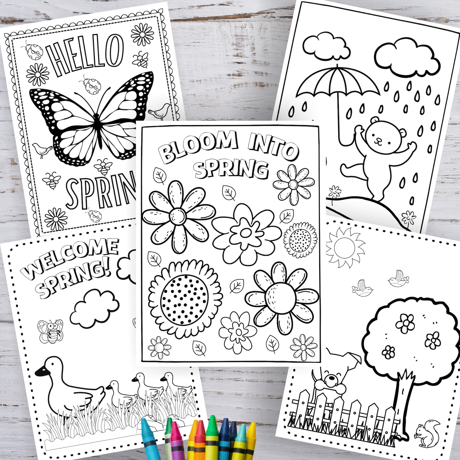 25 Spring Kids Activities Printable Activity Bundle Coloring - Etsy