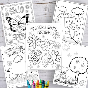 25 Spring Kids Activities, Printable Activity Bundle, Coloring Pages ...
