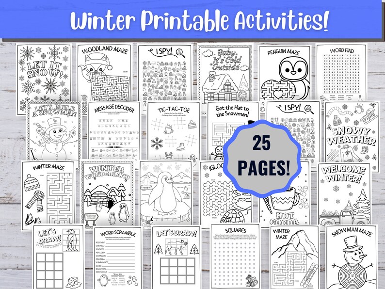Four Season Kids Activity Bundle, Coloring Pages (digital Download) - Etsy