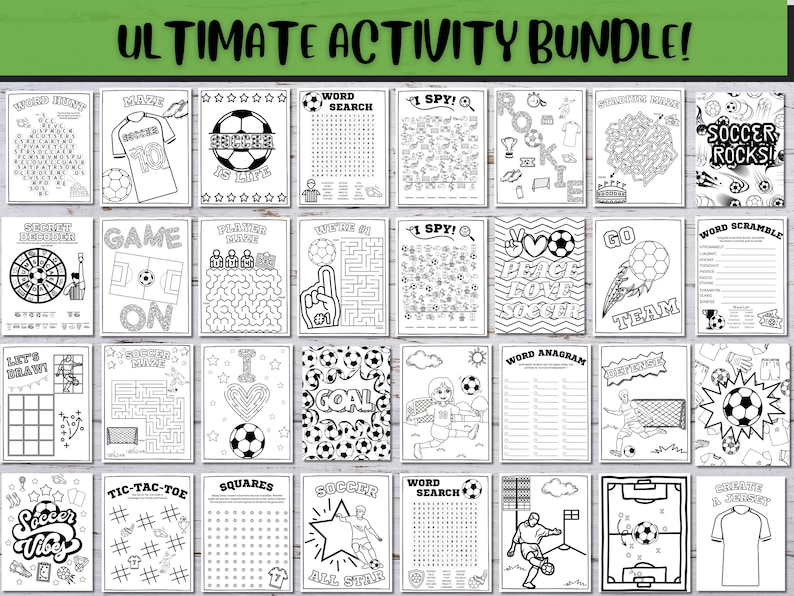 35 Printable Soccer Activities, Soccer Party Games, World Cup ...