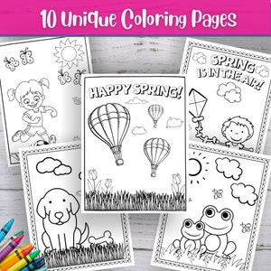 25 Spring Kids Activities, Printable Activity Bundle, Coloring Pages ...
