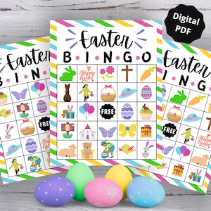 Easter Bingo, 35 Unique Bingo Cards, Kids' Easter Activity, Easter ...