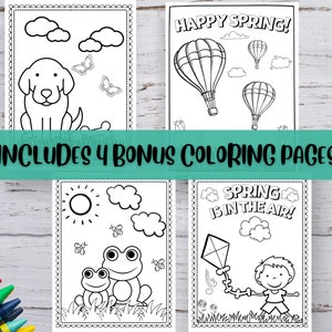 Spring Printable Bingo, 35 Unique Bingo Cards, Kids' Spring Activity ...