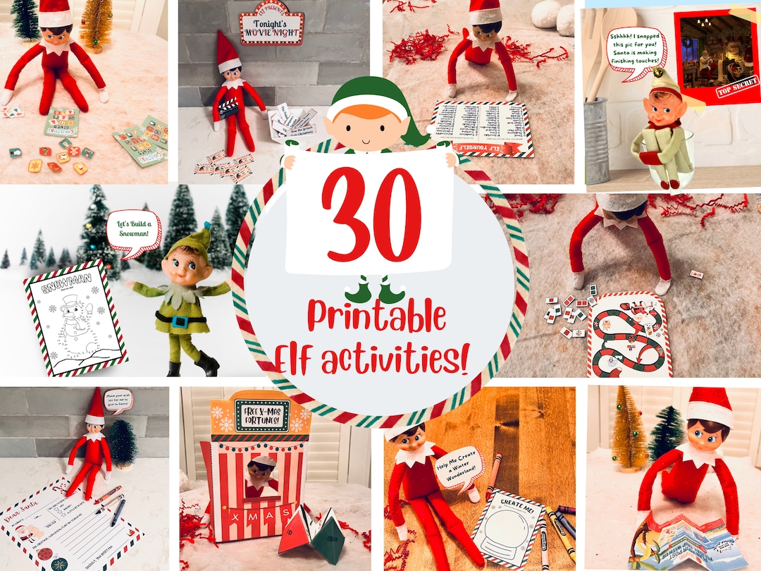 30 Elf Printable Activities Printable Elf Kit Christmas Elf - Etsy