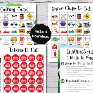 Road Trip Printable Bingo, 30 Unique Bingo Cards, Kids' Road Trip ...