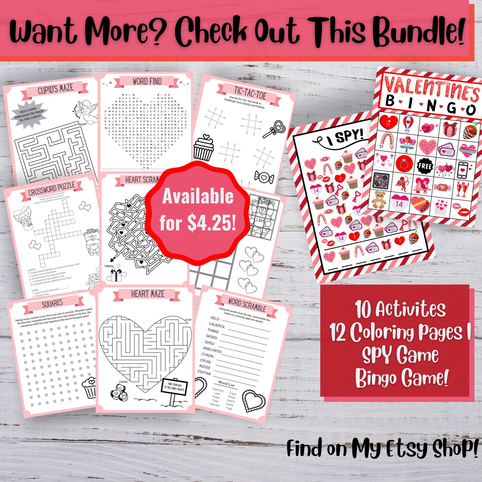 Valentine's Day Bingo 30 Unique Bingo Cards Kids' - Etsy