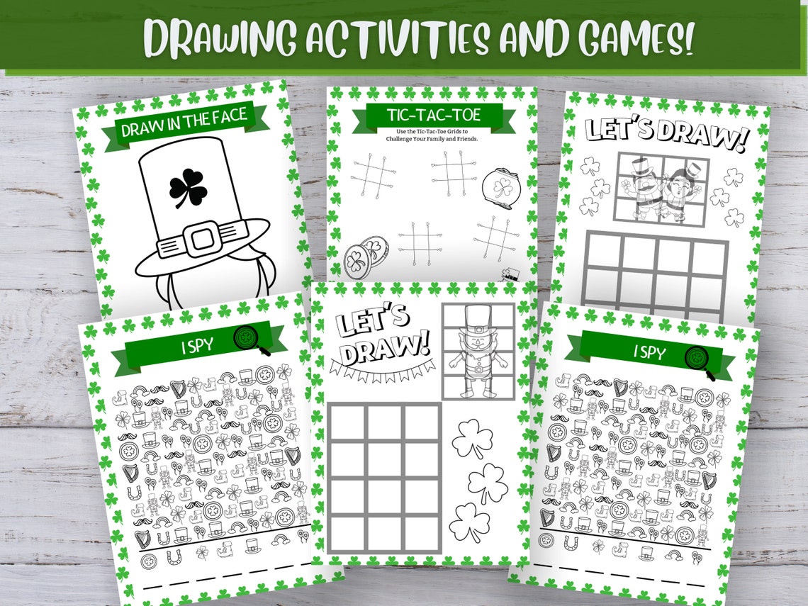 St. Patrick's Day Kids Activity Bundle, Maze, Word Games (digital ...