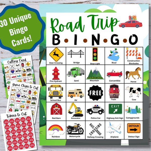 Car Bingo Printables - Etsy