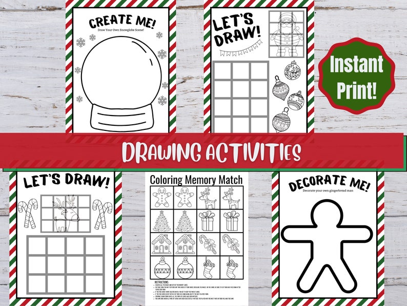 50 Printable Christmas Activities, Christmas Activity Bundle, Kid's ...