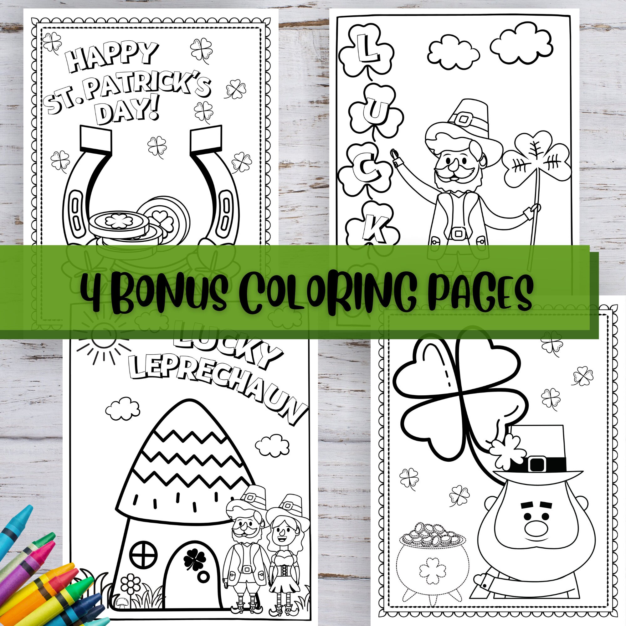 St. Patrick's Day I Spy Activity With Coloring Pages (digital Download ...