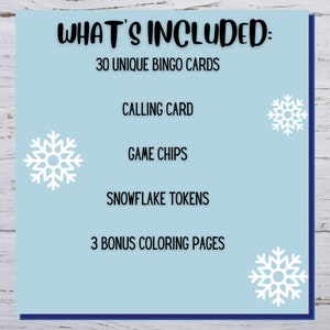 30 Card Winter Bingo Game, 30 Unique Bingo Cards, Kids' Winter Activity ...
