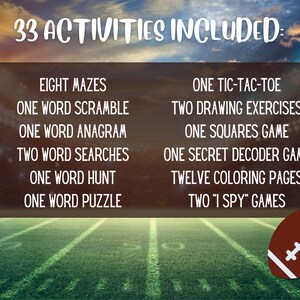 33 Printable Football Activities, Football Party Games, American ...