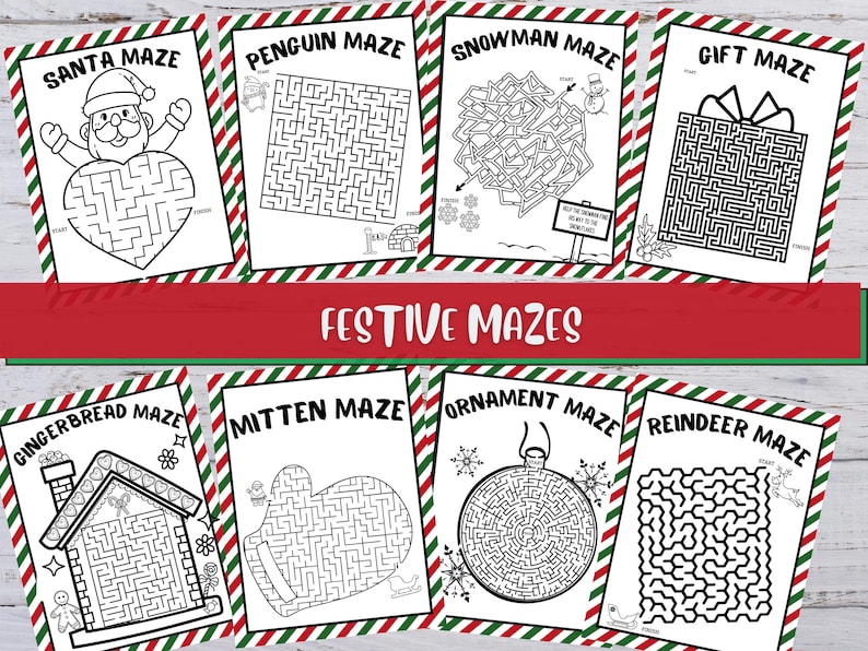 50 Printable Christmas Activities, Christmas Activity Bundle, Kid's ...