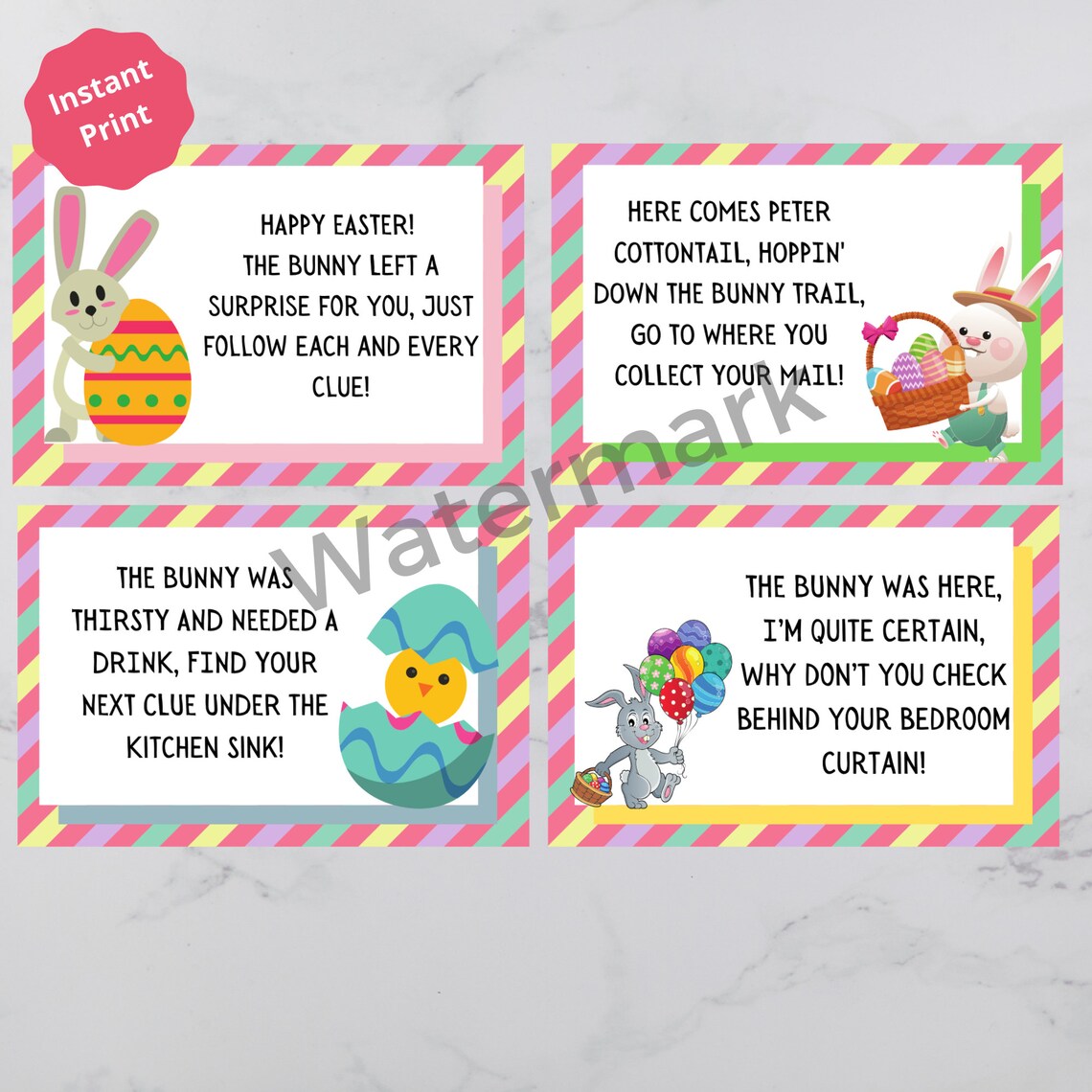 Easter Basket Scavenger Hunt Easter Treasure Hunt Free Bunny - Etsy