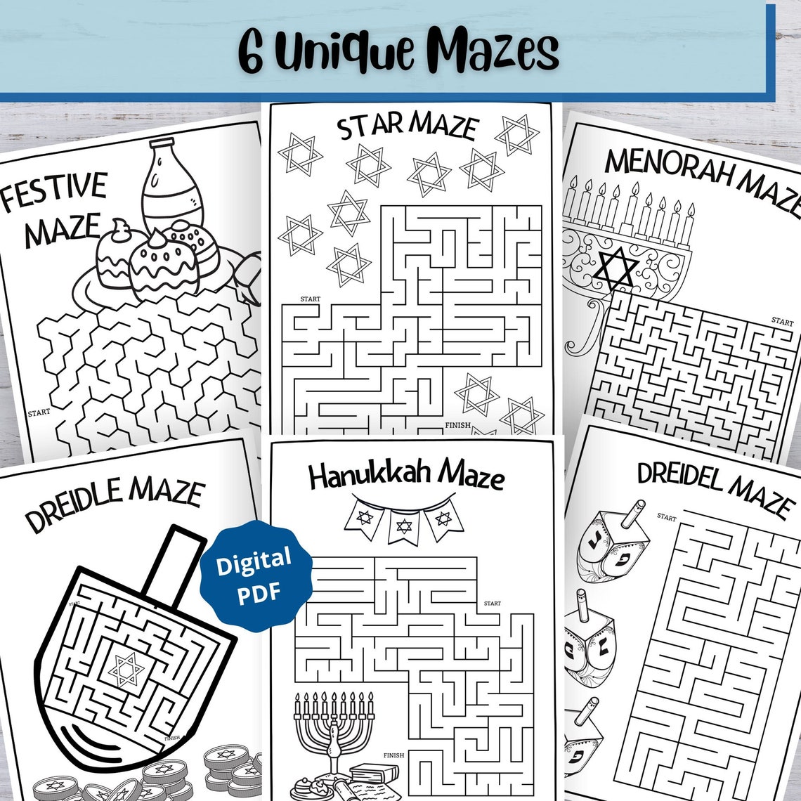 20 Printable Hanukkah Activities Hanukkah Activity Bundle - Etsy