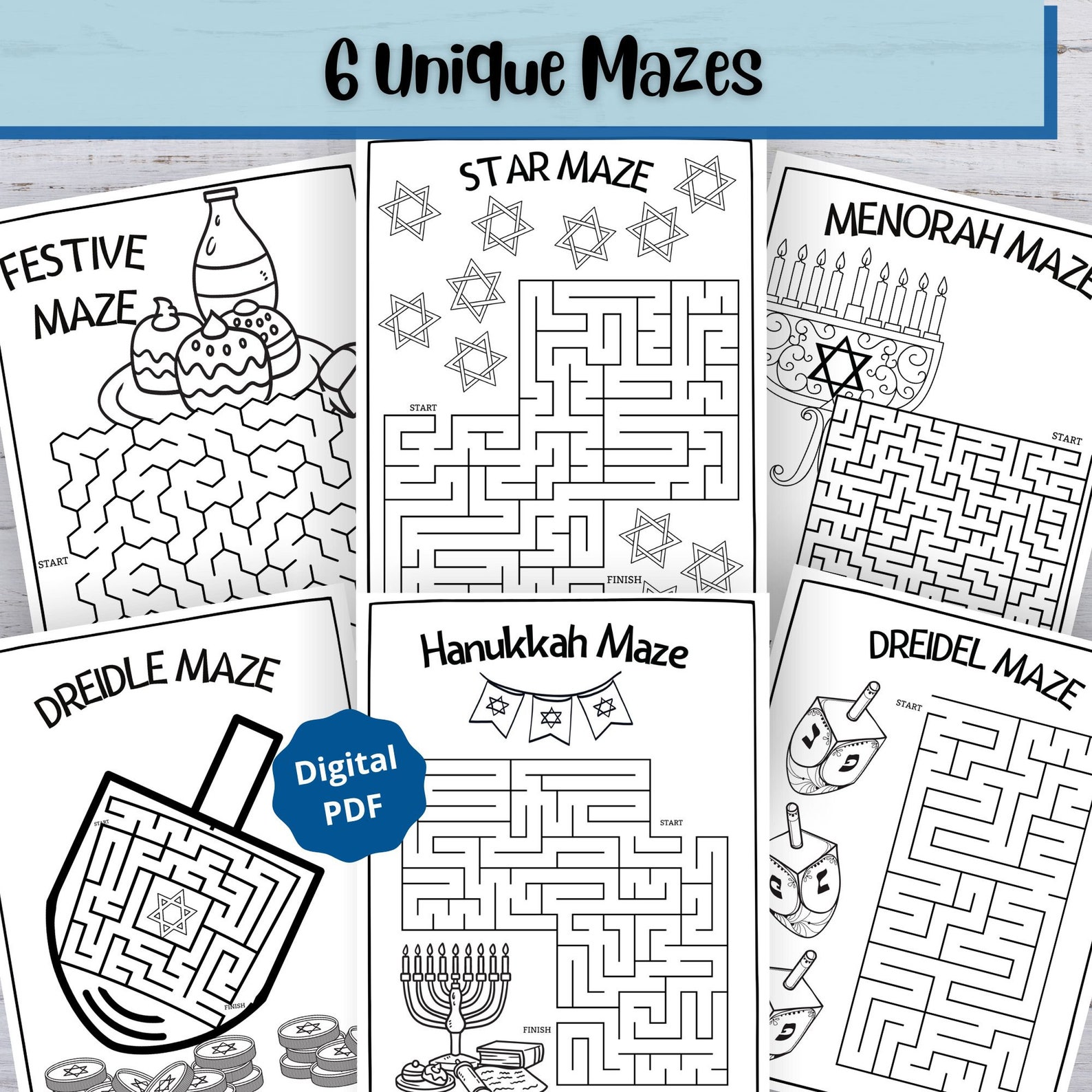 20 Printable Hanukkah Activities, Hanukkah Activity Bundle, Kid's ...