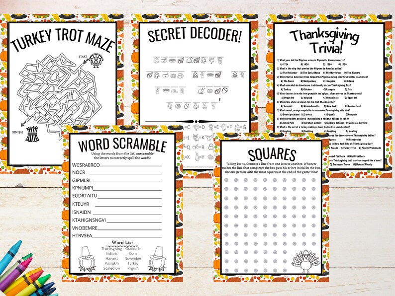 30 Thanksgiving Activity Pages, Thanksgiving Coloring Pages ...
