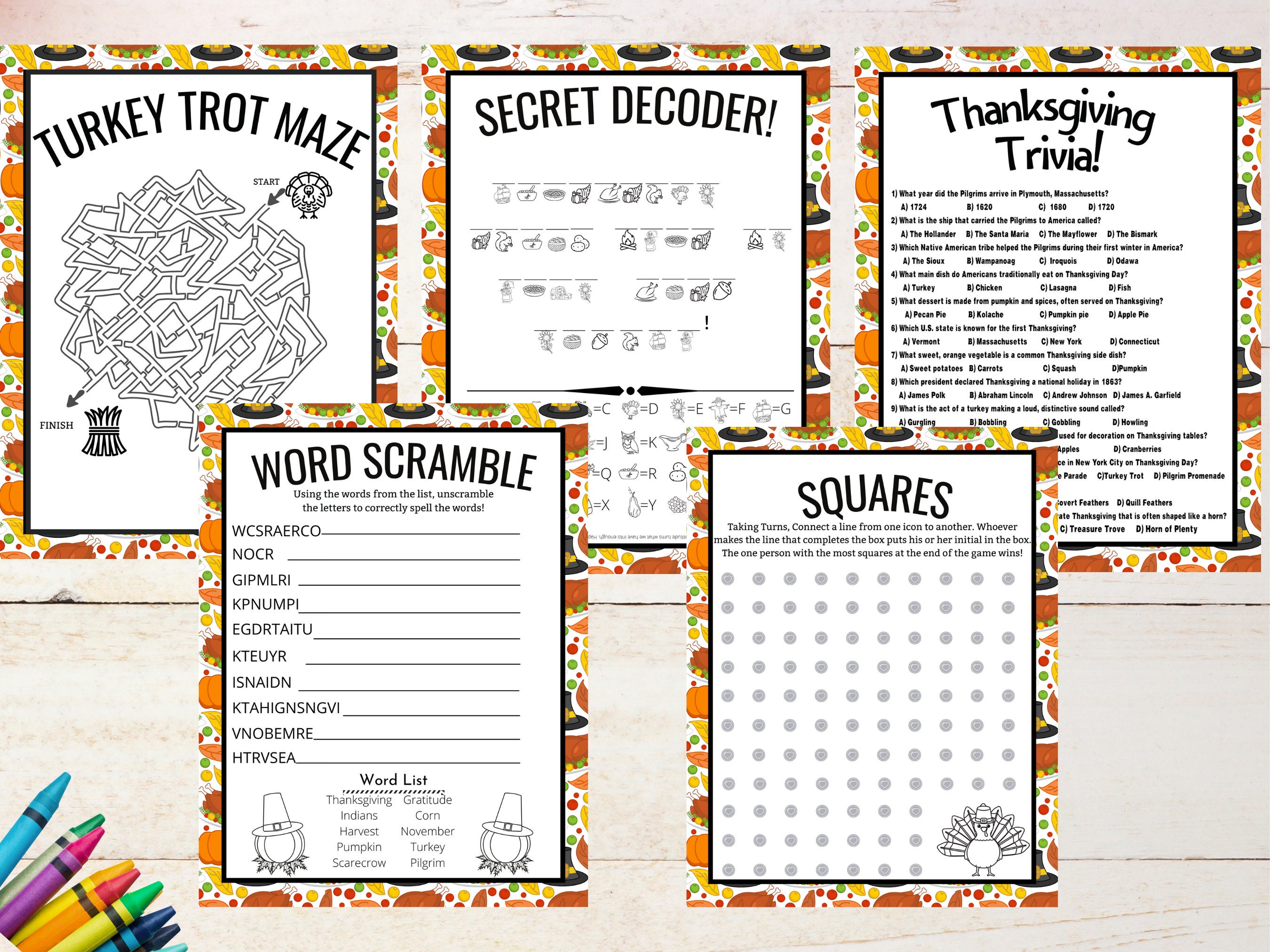 30 Thanksgiving Activity Pages, Thanksgiving Coloring Pages ...