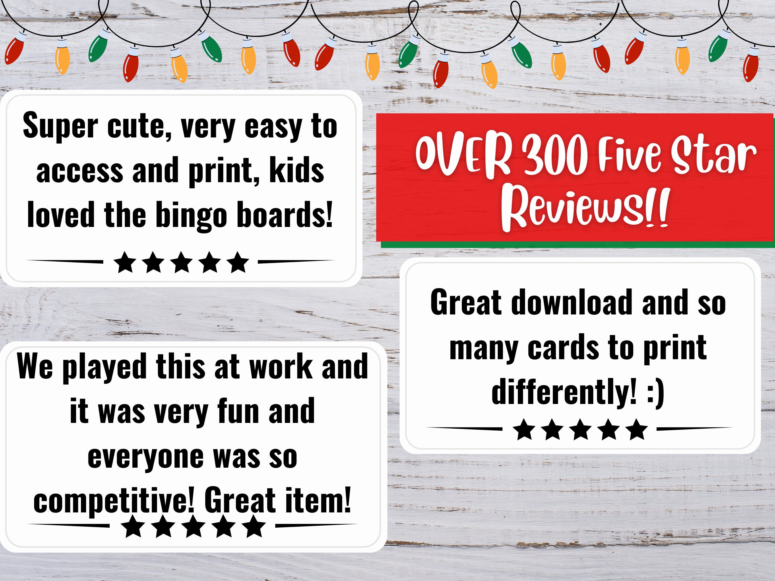Christmas Bingo Game, 35 Unique Cards (digital Download) - Etsy