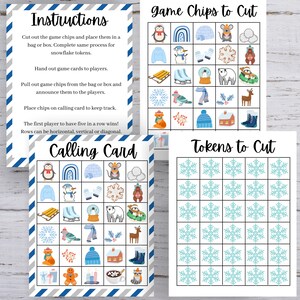 30 Card Winter Bingo Game, 30 Unique Bingo Cards, Kids' Winter Activity ...