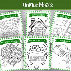 St. Patrick's Day Printable Kids Activity Bundle, St Patricks Day ...
