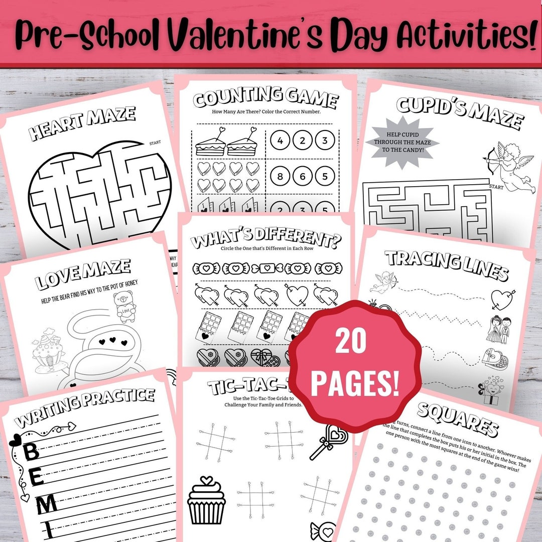 Pre-school Valentine's Day Kid's Activities, Children's Valentine's Day ...
