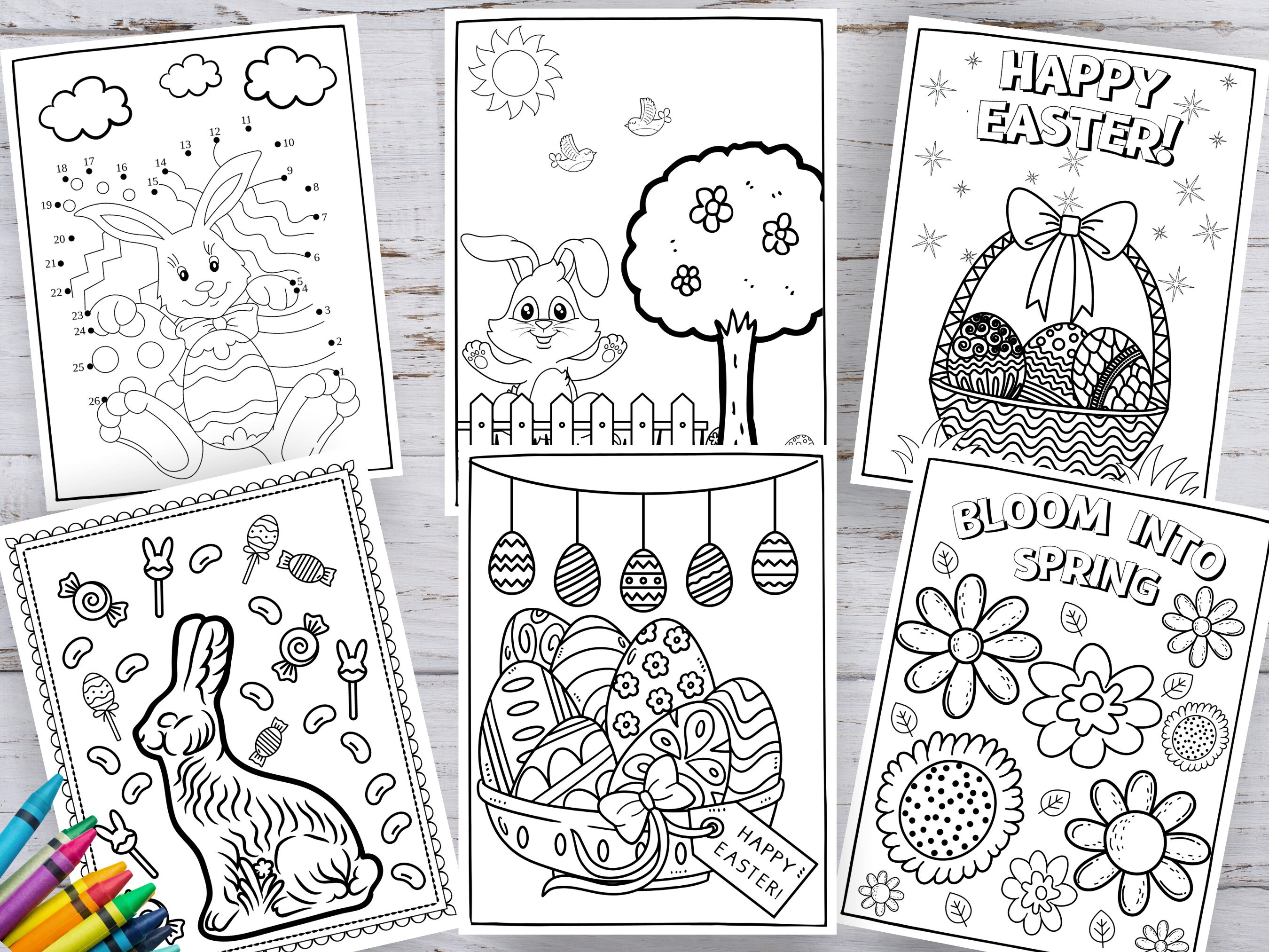 Printable Easter Activity Book, Kids Games, Coloring Pages (digital ...