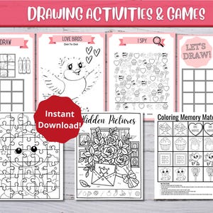 40 Printable Valentine's Day Kid's Activities, Valentine's Day Bundle ...