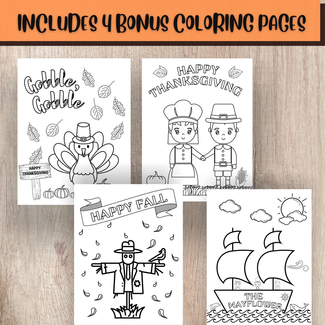 Printable Thanksgiving Activity Placemat Kid's Placemat | Etsy