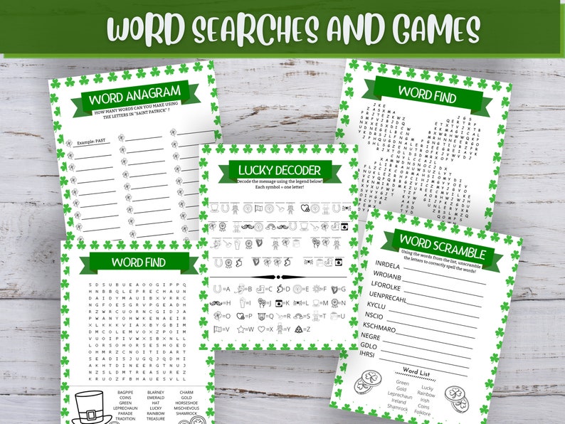 St. Patrick's Day Activity Bundle, Bingo, Mazes, Coloring Pages ...