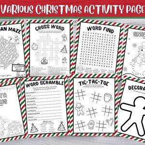 50 Printable Christmas Activities, Christmas Activity Bundle, Kid's ...
