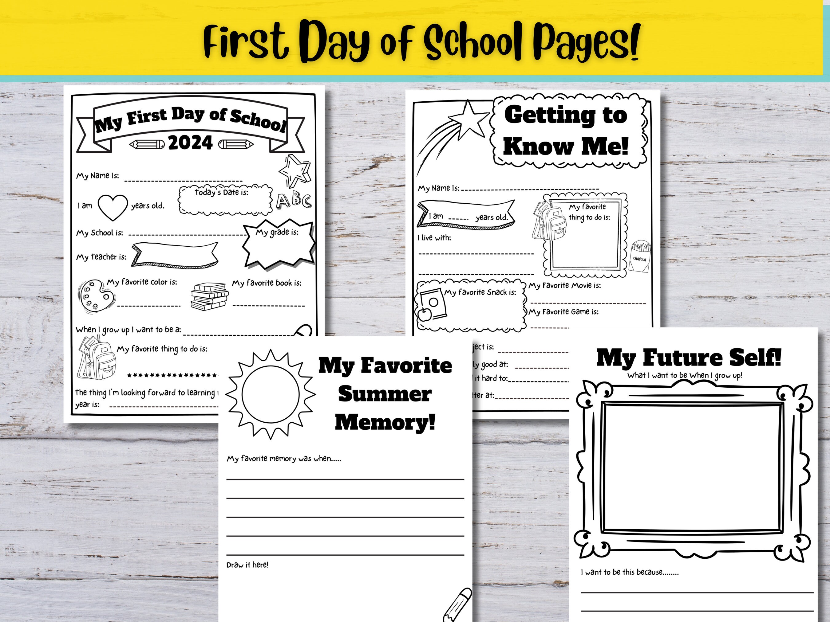 Back to School Activity Pack, First Day of School Classroom Games ...