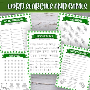 St. Patrick's Day Printable Kids Activity Bundle, St Patricks Day ...