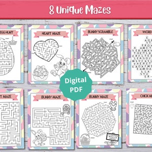 40 Printable Easter Easter Activity Book, Easter Kids Activity, Word ...