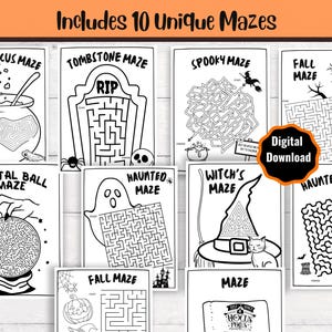 50 Printable Kids Halloween Activities, Halloween Party Games ...