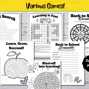 First Day of School Activity Pack, Back to School Classroom Activities ...