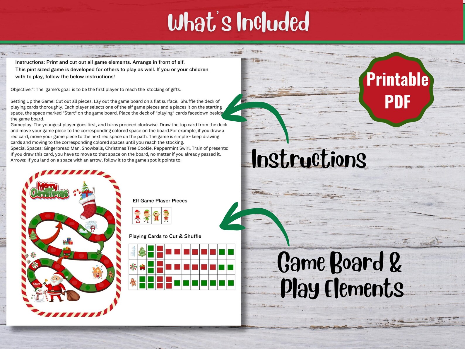 Mini Christmas Elf Game, Printable Christmas Elf Prop, Christmas Elf ...