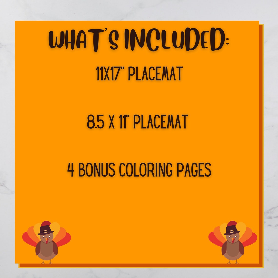 Printable Thanksgiving Activity Placemat Kid's Placemat | Etsy