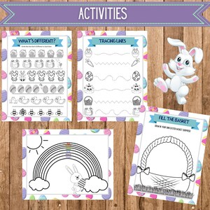13 Easter Preschool Activities, Printable Activity Bundle, Coloring ...