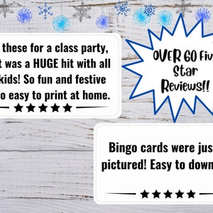 30 Card Winter Bingo Game, 30 Unique Bingo Cards, Kids' Winter Activity ...