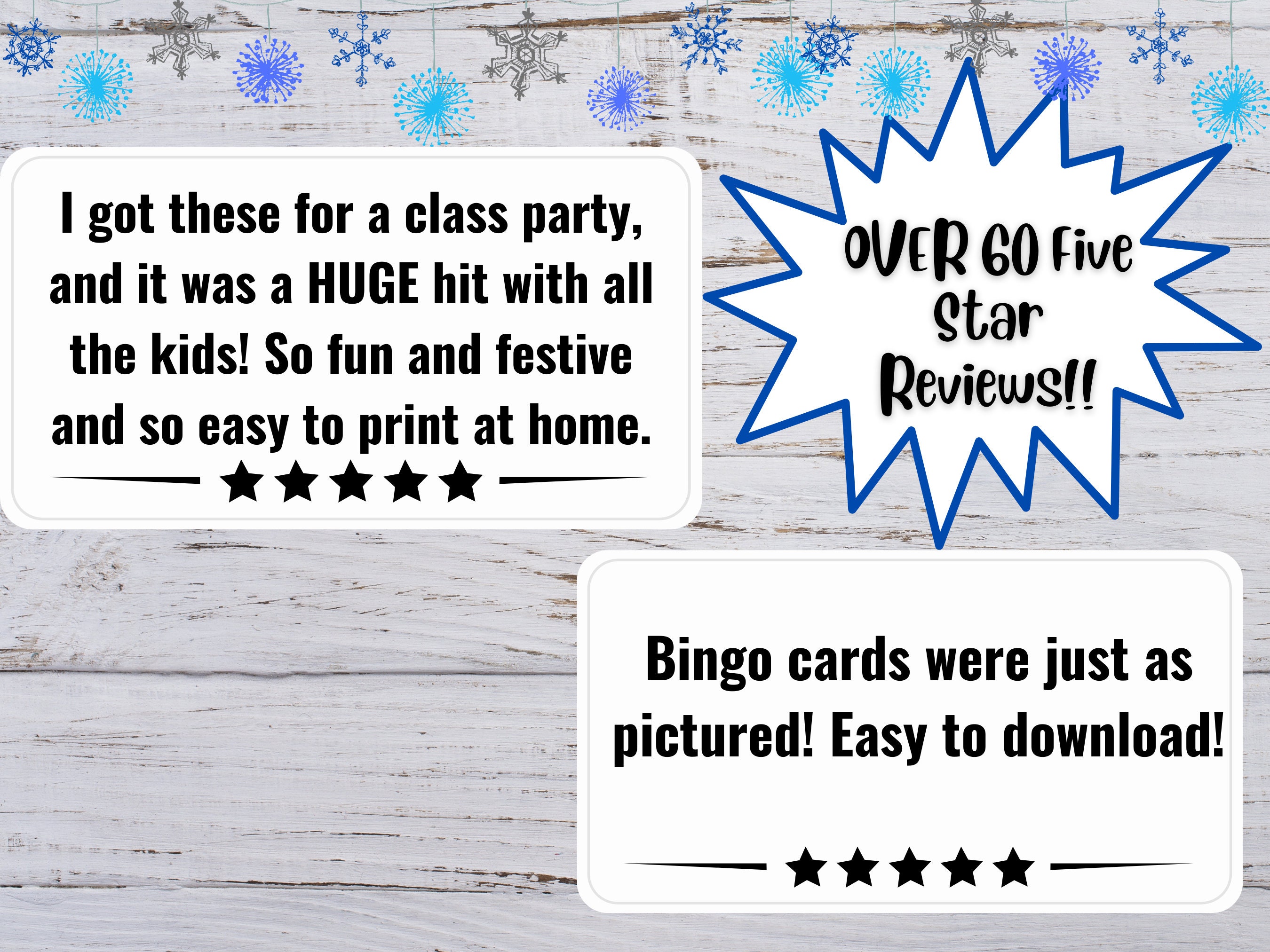 Winter Bingo Game, 30 Unique Cards, Kids Activity (digital Download) - Etsy
